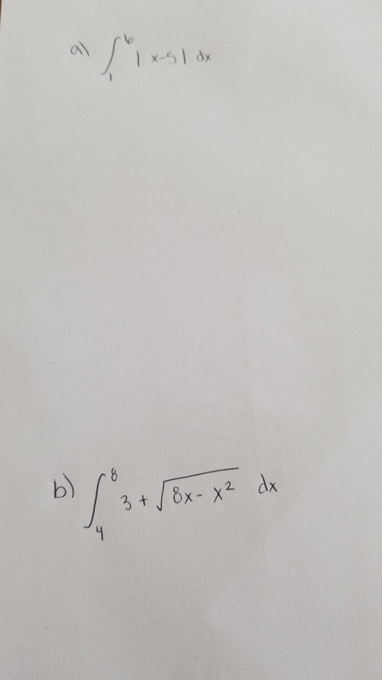 Solved Evaluate the definite integral by using area formulas | Chegg.com