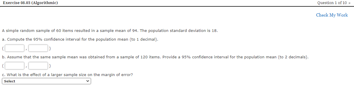 Solved Exercise 08.03 (Algorithmic) Question 1 of 10 Check | Chegg.com Solved Exercise 08.03 (Algorithmic) Question 1 of 10 Check | Chegg.com