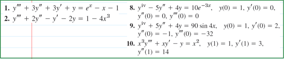 Solved Can you do Problem 2 using 3rd-order linear ODE | Chegg.com