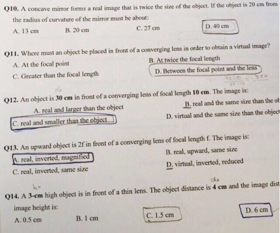 Solved 010. A concave mirror forms a real image that is | Chegg.com