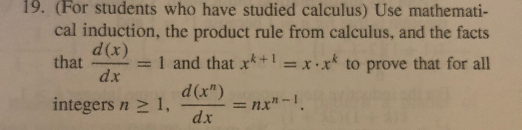 Solved 19. (For students who have studied calculus) Use | Chegg.com