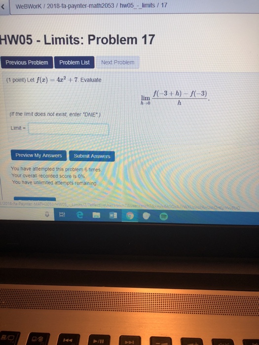 Solved WeBWorK /2018-fa-paynter-math2053 / hwos- limits /17 | Chegg.com Solved WeBWorK /2018-fa-paynter-math2053 / hwos- limits /17 | Chegg.com