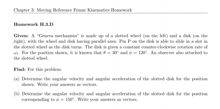Solved Chapter 3: Moving Reference Frame Kinematics Homework | Chegg.com