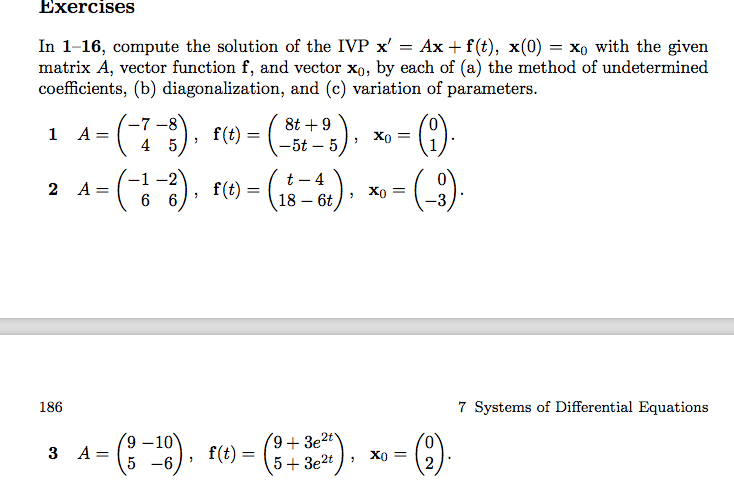 Solved Exercises In 1-16, compute the solution of the IVP x' | Chegg.com