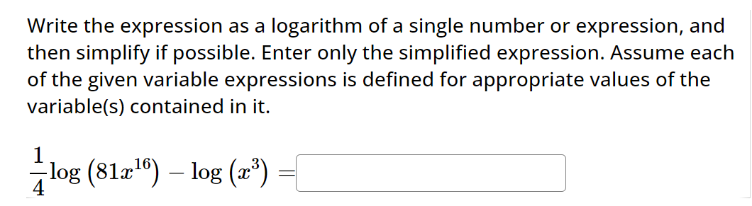 Solved Write the expression as a logarithm of a single | Chegg.com