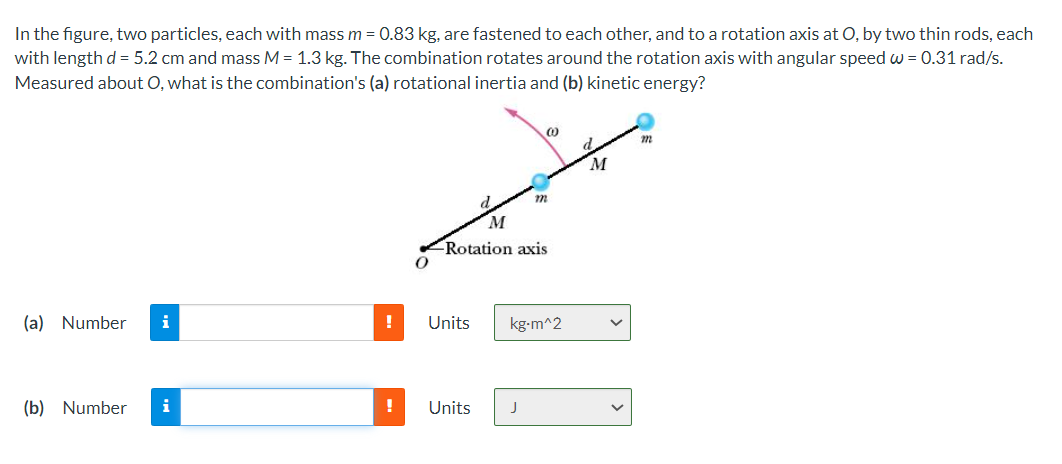 Solved In the figure, two particles, each with mass | Chegg.com