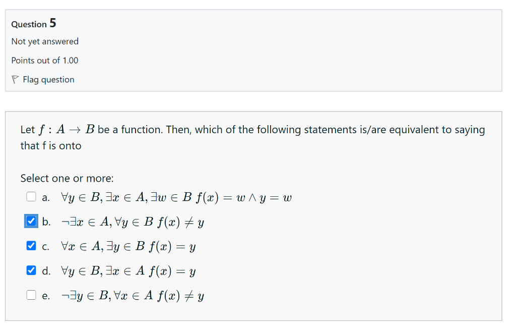 Solved Question 5 Not yet answered Points out of 1.00 Flag | Chegg.com
