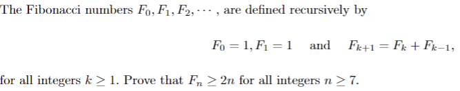 Solved The Fibonacci numbers F0,F1,F2,⋯, are defined | Chegg.com