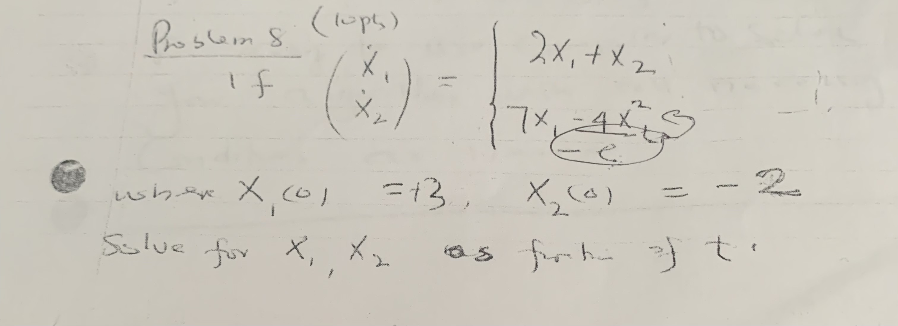 Solved If (x1, ﻿x2) ={ 2x1 + ﻿x2 ﻿ and 7x1 - 4x^2 - | Chegg.com