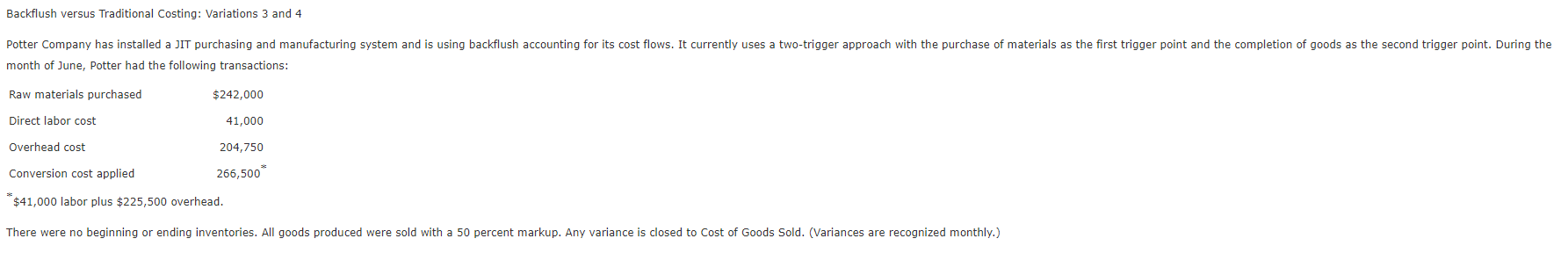 Solved month of June, Potter had the following transactions: | Chegg.com