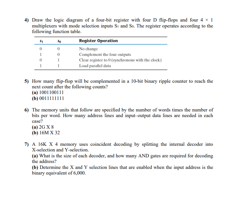 Solved 1) For the followino state tahle (a) Reduce the | Chegg.com