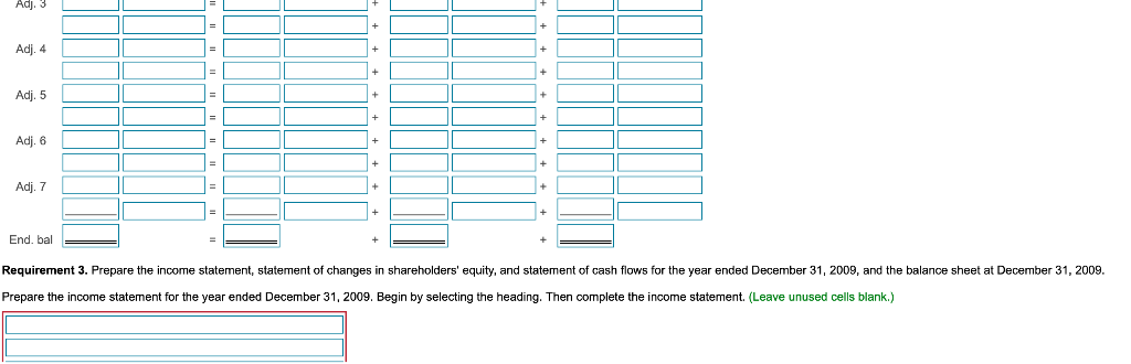 Solved Record adjustments and prepare financial statements. | Chegg.com