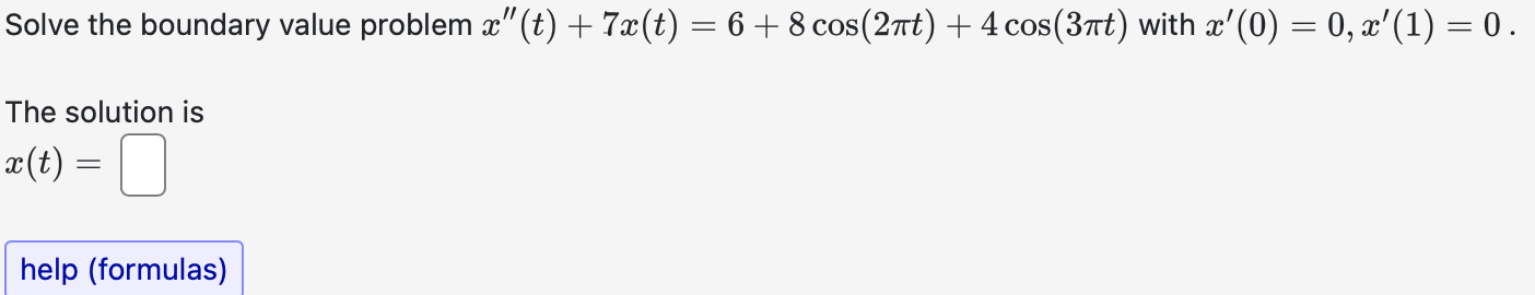 Solved Solve the boundary value problem | Chegg.com