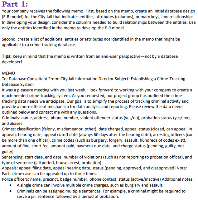 Solved Part 1: Your company receives the following memo. | Chegg.com