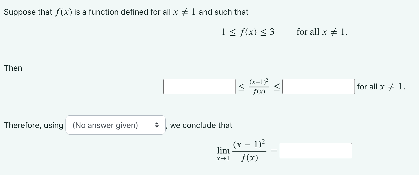 Solved Suppose that f(x) ﻿is a function defined for all x≠1 | Chegg.com