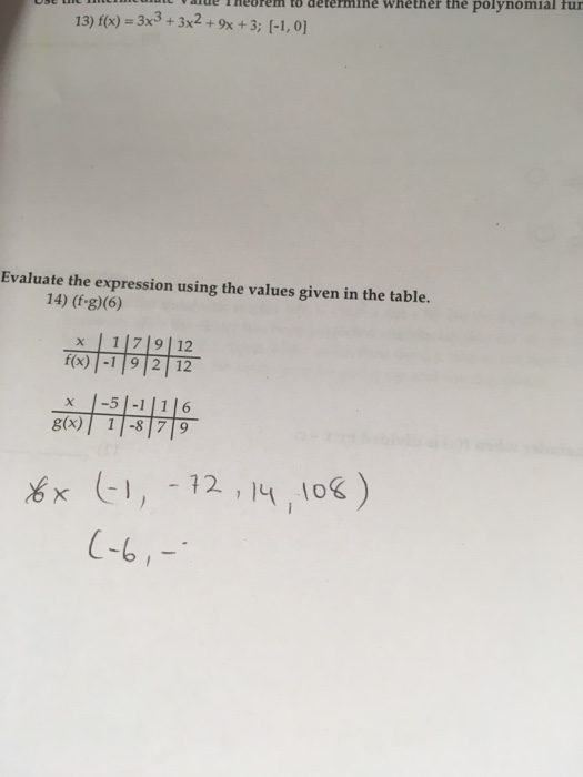 Solved Evaluate the expression using the values given in the | Chegg.com