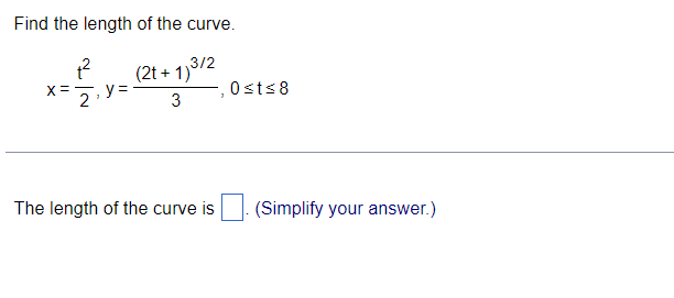 Solved Find the length of the curve. | Chegg.com