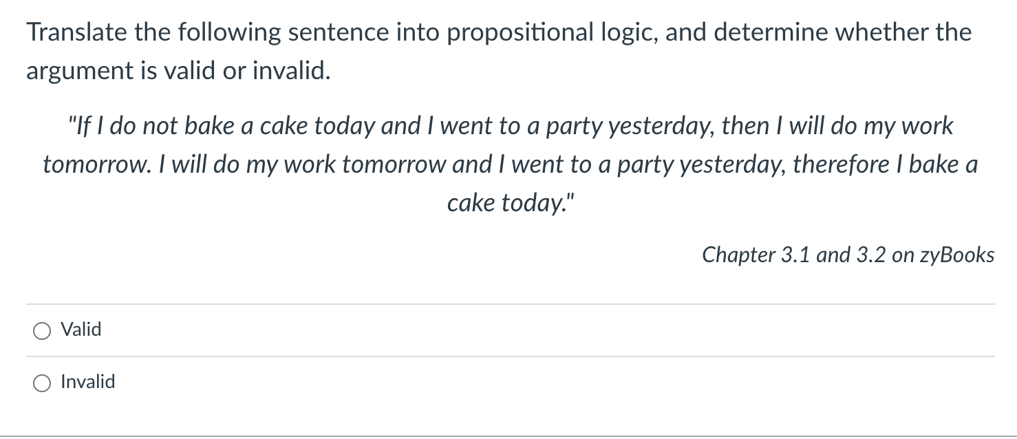 Solved Translate the following sentence into propositional | Chegg.com