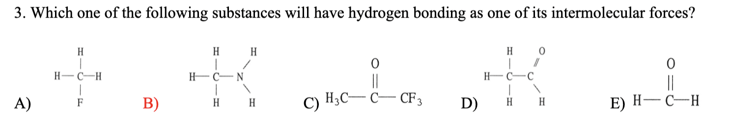 Solved Which one of the following substances will have | Chegg.com