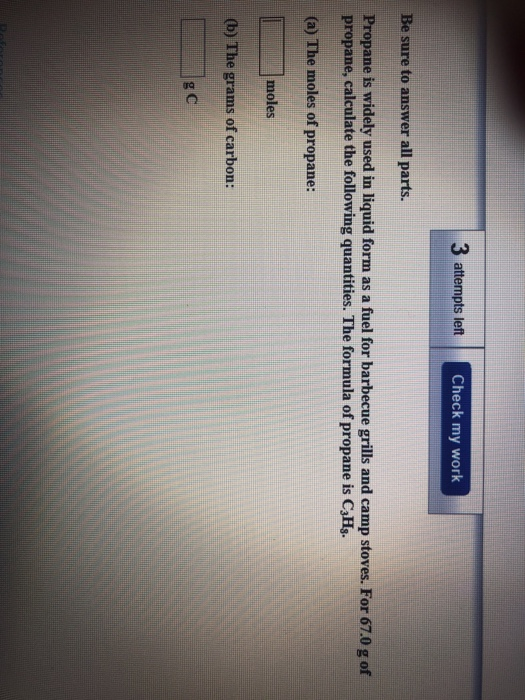 Solved 3 attempts let Check my work Be sure to answer all | Chegg.com