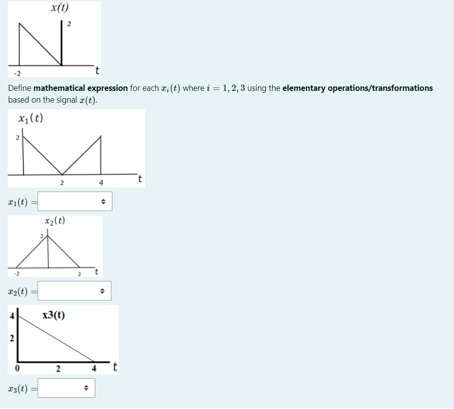 Solved Define mathematical expression for each xi(t) where | Chegg.com