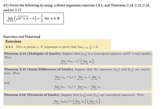 Solved #2) Prove the following by using a direct argument; | Chegg.com