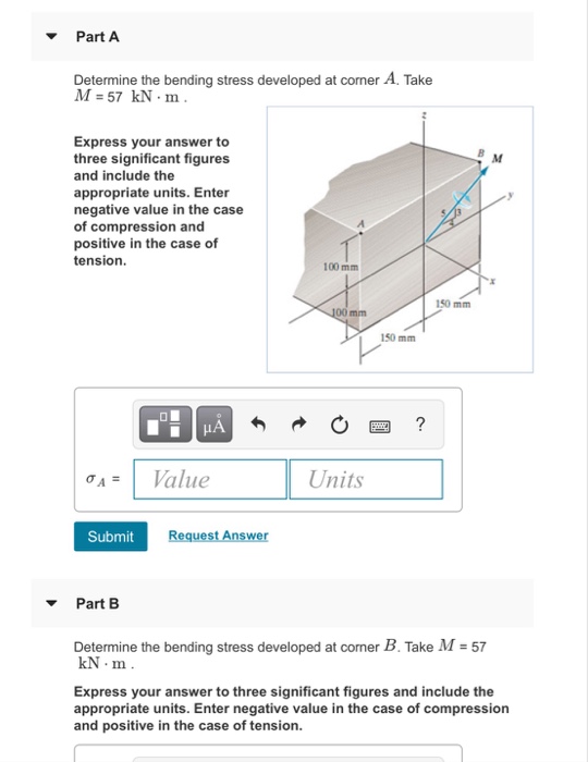 Solved PartA Determine the bending stress developed at | Chegg.com Solved PartA Determine the bending stress developed at | Chegg.com