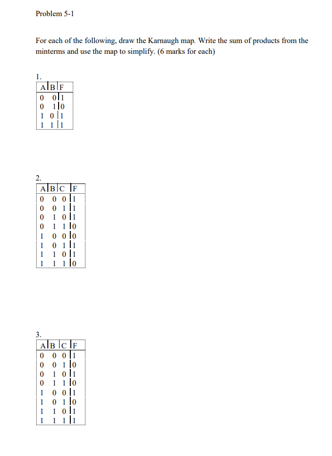 Solved Problem 5-1For each of the following, draw the | Chegg.com