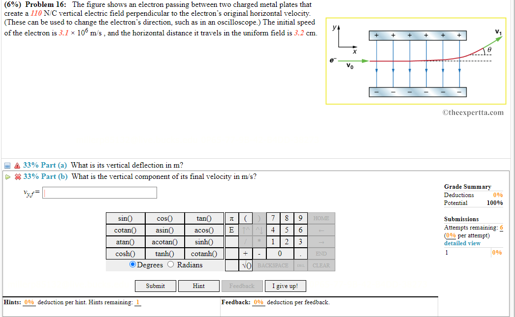 Solved (6\%) Problem 16: The figure shows an electron | Chegg.com Solved (6\%) Problem 16: The figure shows an electron | Chegg.com