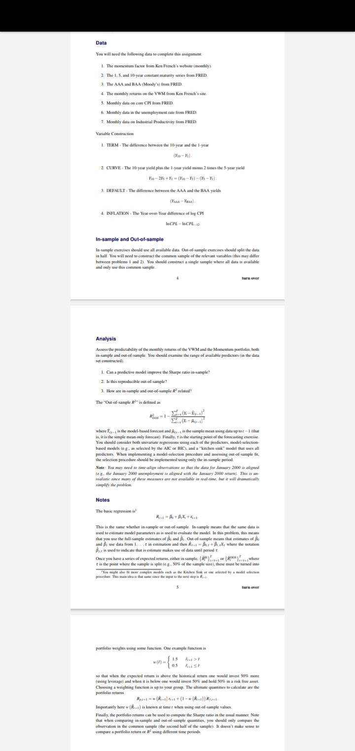 Problem 1 Data You will need the following data to | Chegg.com