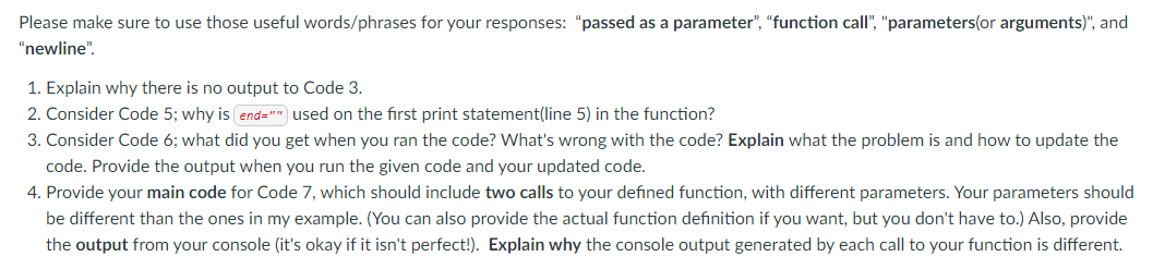 Solved Please make sure to use those useful words/phrases | Chegg.com