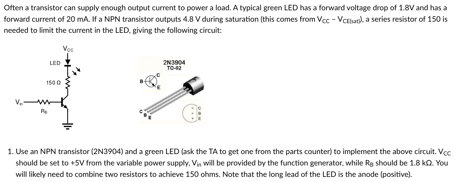 Solved In the following circuit, what is the base current | Chegg.com