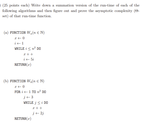 Solved (25 points each) Write down a summation version of | Chegg.com Solved (25 points each) Write down a summation version of | Chegg.com