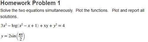 Solved Homework Problem 1 Solve the two equations | Chegg.com