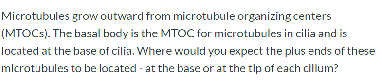 Solved Both actin and microtubules can both bind | Chegg.com