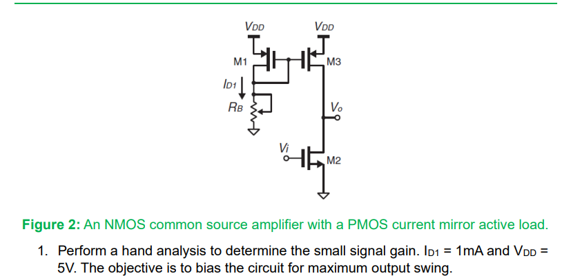 Solved Table 2: NMOS and PMOS device parameters | Chegg.com