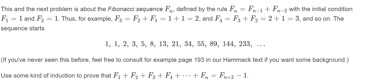 Solved This and the next problem is about the Fibonacci | Chegg.com