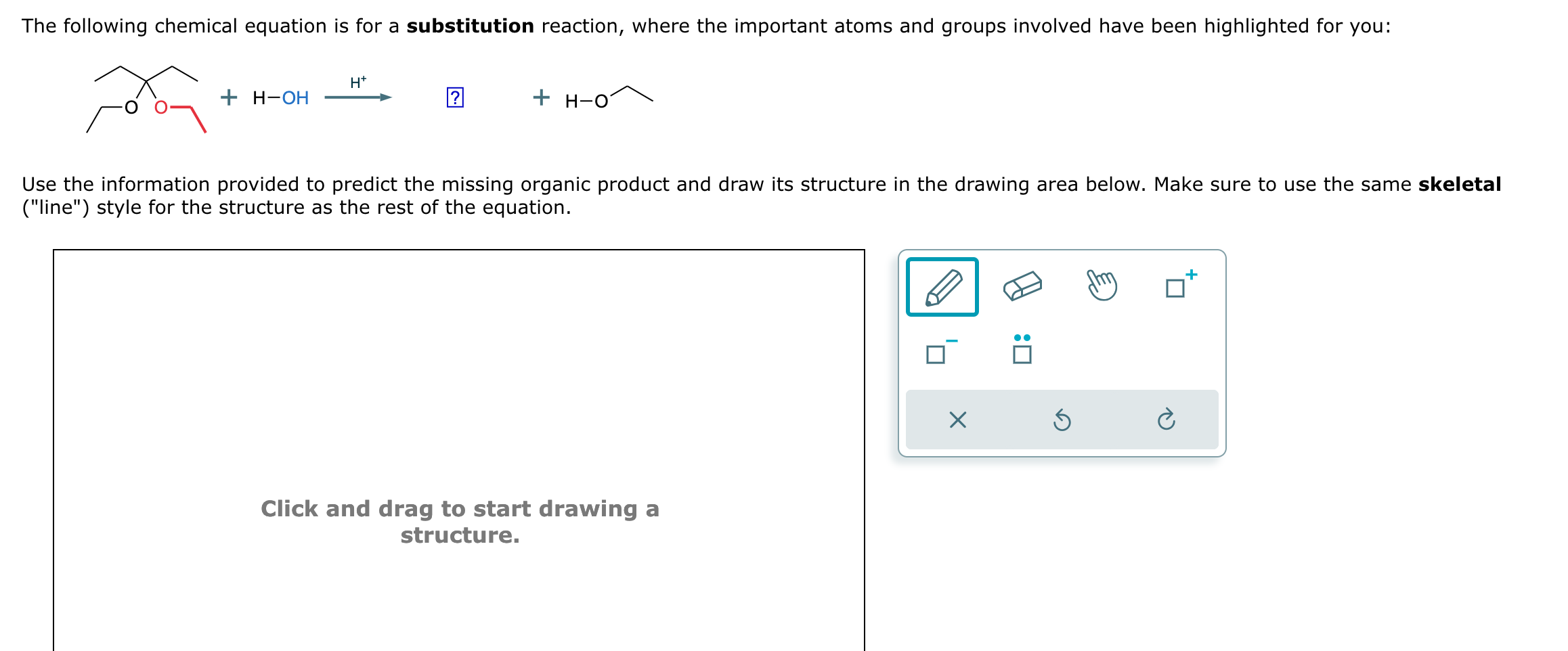 The following chemical equation is for a substitution | Chegg.com