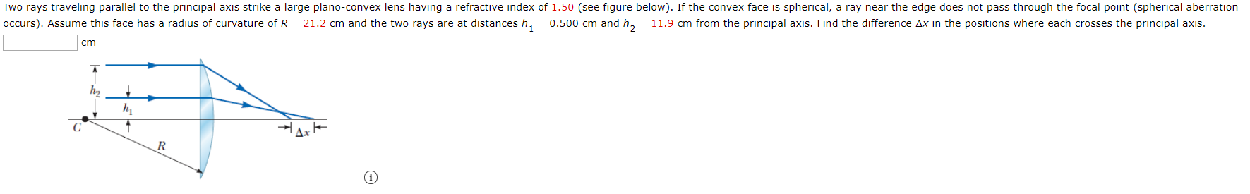 Solved Two rays traveling parallel to the principal axis | Chegg.com