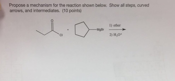 Solved Propose a mechanism for the reaction shown below. | Chegg.com