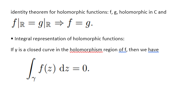 Solved identity theorem for holomorphic functions: f, g, | Chegg.com