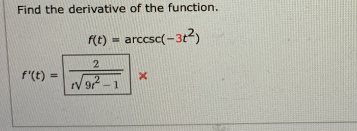 Solved Find the derivative of the function. f(t) = | Chegg.com