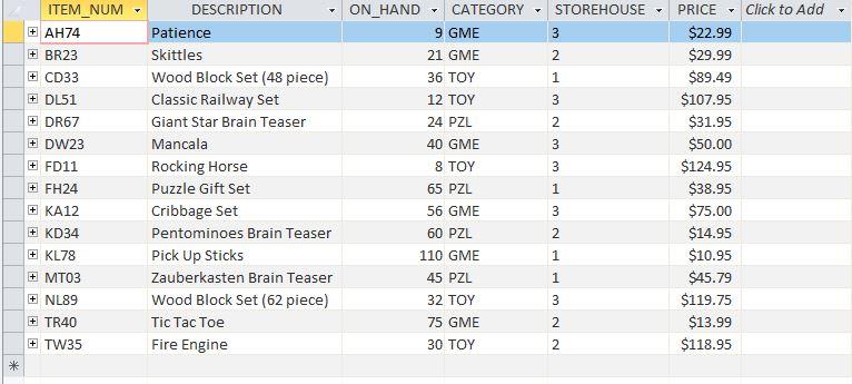 Solved USING ACCESS 2016 1. Create a NONGAME table with | Chegg.com