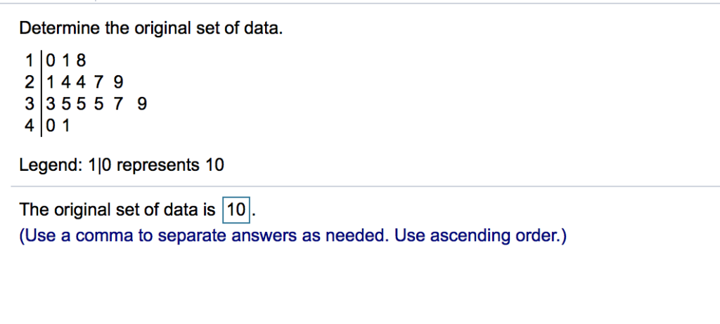 Solved Determine the original set of data. 1 0 1 8 2 14479 3 | Chegg.com