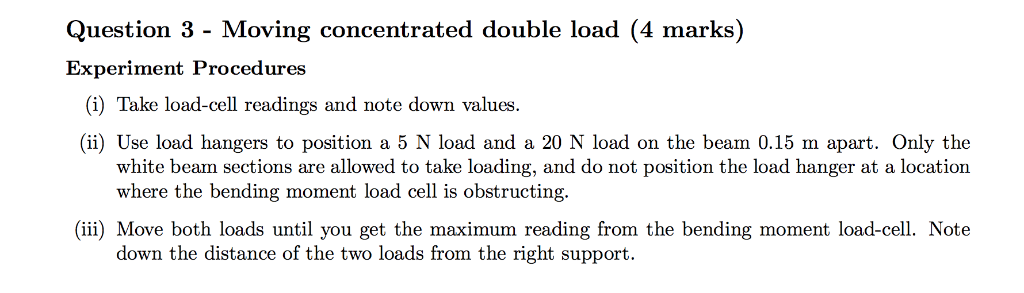 Solved Question 3 - Moving concentrated double load (4 | Chegg.com
