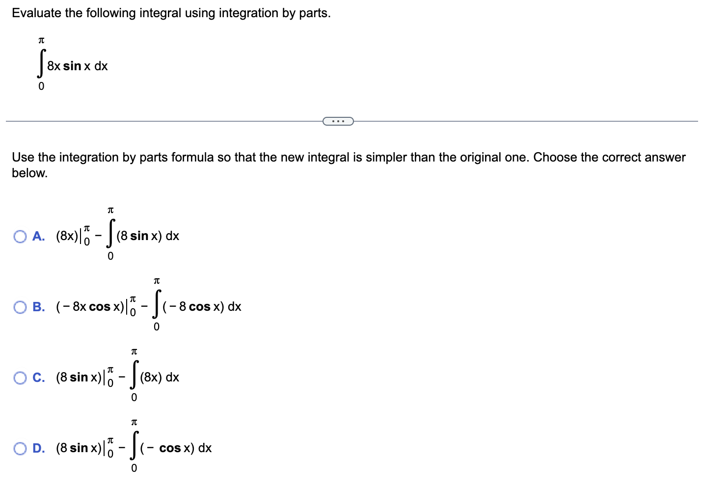 Solved Evaluate the following integral using integration by | Chegg.com