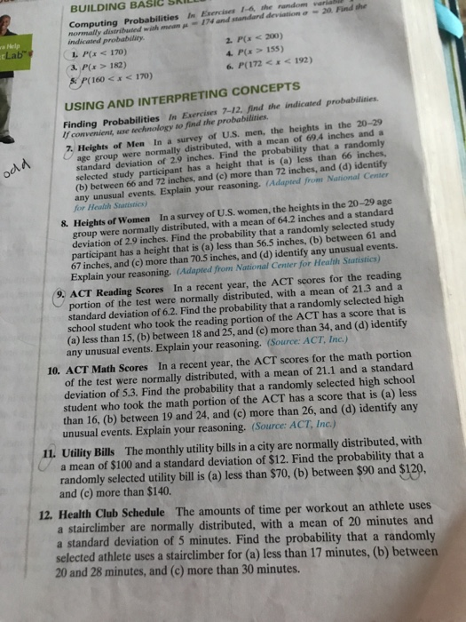 Solved BUILDING BASIC ski Computing Probabilities In | Chegg.com