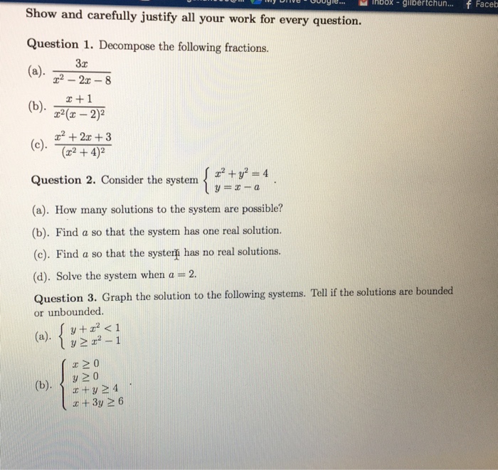 Solved Decompose the following fractions. (a). 3x/x^2 - 2x | Chegg.com