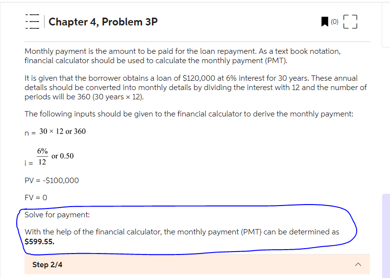 Solved Monthly payment is the amount to be paid for the loan | Chegg.com