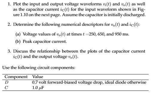 Solved Figure 1.9 shows a peak rectifier, also known as a | Chegg.com